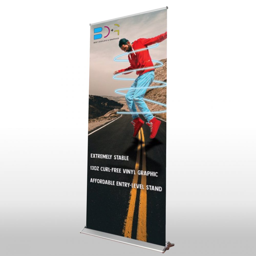 BL 1200 Series Banner Stand / 47.25” W | Best Displays & Graphics
